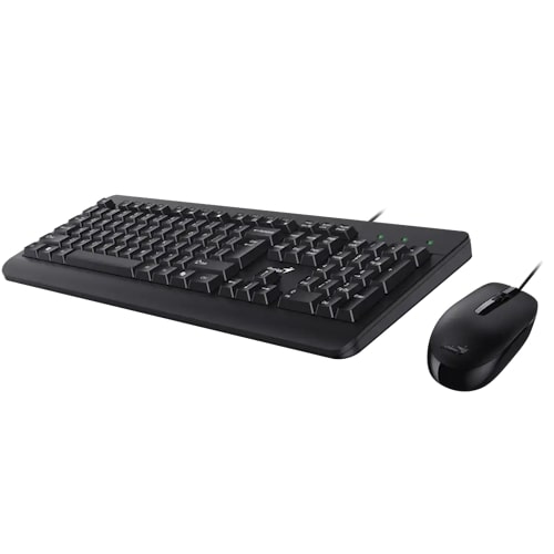 Komplet žičani miš i tastatura Genius KM-160E crna SRB USB