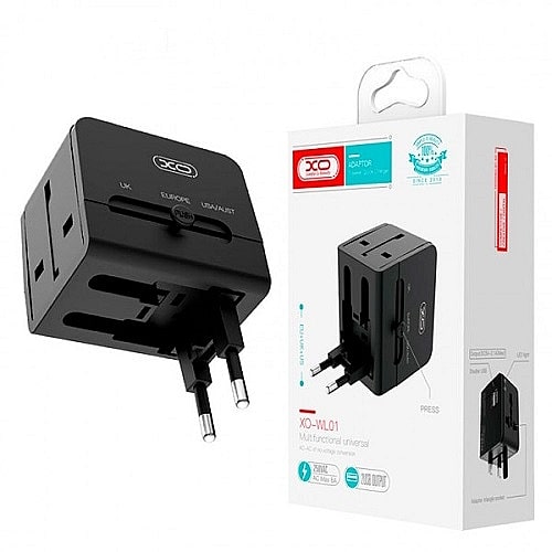 Punjač za mobilni univerzalni travel EU EK USA 6A 2xUSB XO-WL01