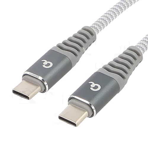 Kabl Tip C na Tip C 1.5m 60W PD Premium cotton braided sivi CC-USB2B-CMC60-1.5M 6705
