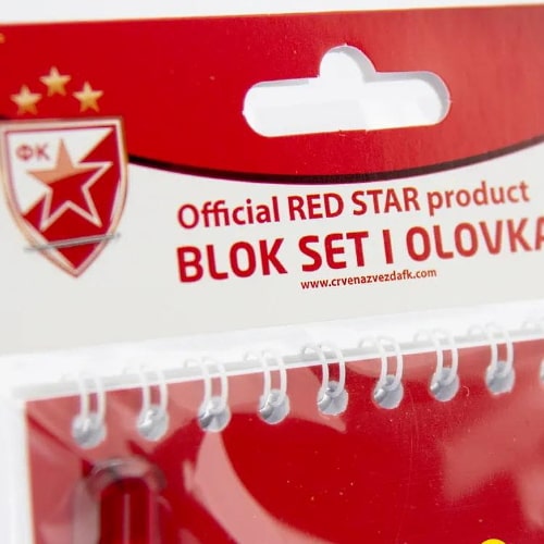 Crvena Zvezda set blokčić i olovka 8399 2/1 blister