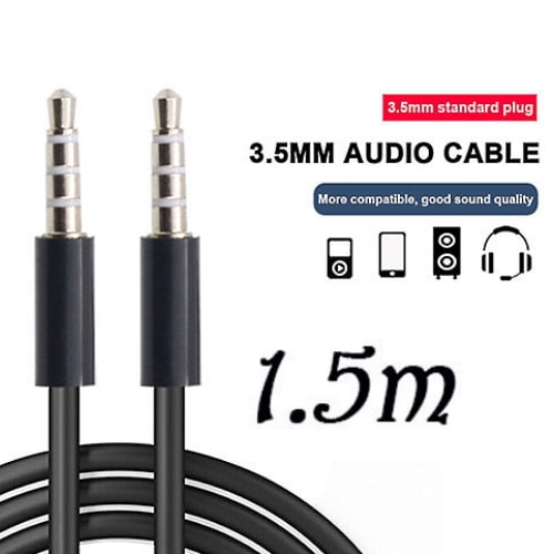 Kabl audio 3.5mm stereo muški na 3.5mm muški 1.5m crni Xwave 027380