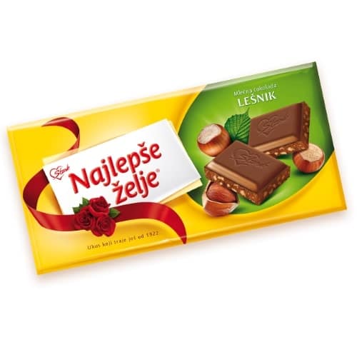 Čokolada Najlepše želje lešnik 85g