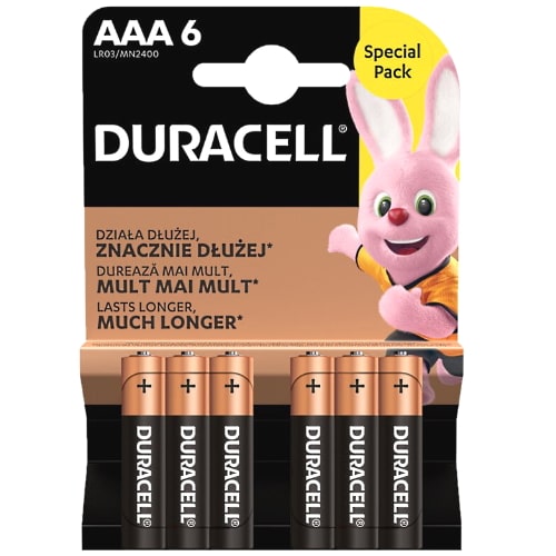 Duracell AAA (LR03) alkalne baterije Basic 6kom