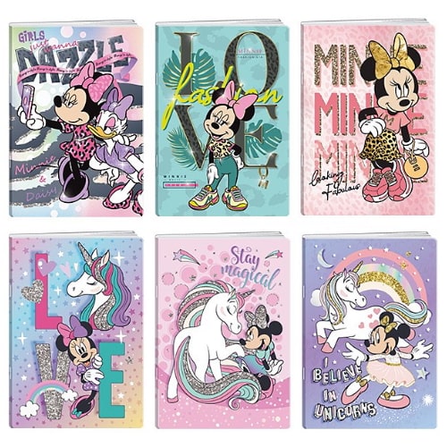 Sveska A5 dikto 50lista gliter šljokice Premium Minnie Mouse 318221