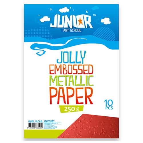 Papir metalik reljefni crvena A4 250g 10K Jolly Embossed Metalic Paper 136205