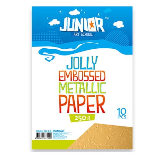 Papir metalik reljefni zlatna A4 250g 10K Jolly Embossed Metalic Paper 136213