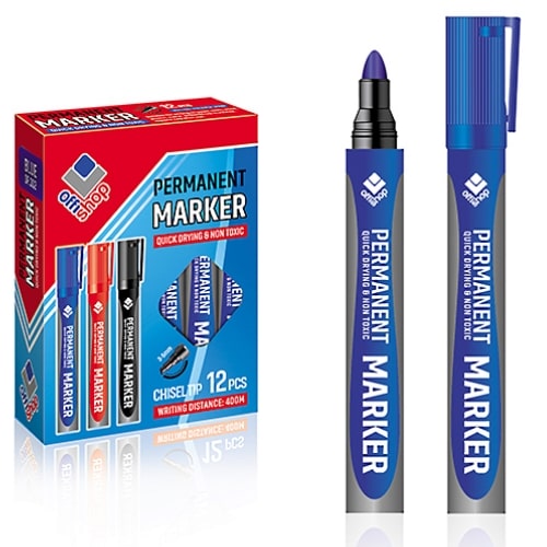 Marker permanent plavi obli vrh Offishop OF093 NS24434