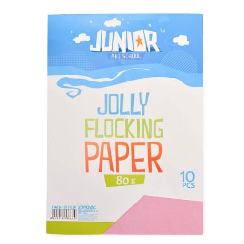 Flocking papir roze A4 10K Jolly flocking paper 136226