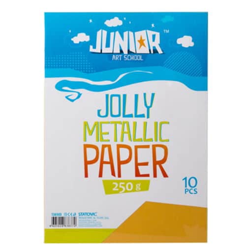 Papir metalik žuta A4 250g 10K Jolly Metalic Paper 136103