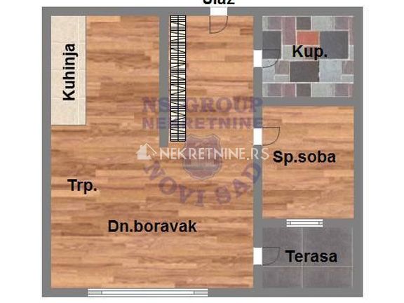 Jednoiposoban stan na Bulevaru Patrijarha Pavla,36m2