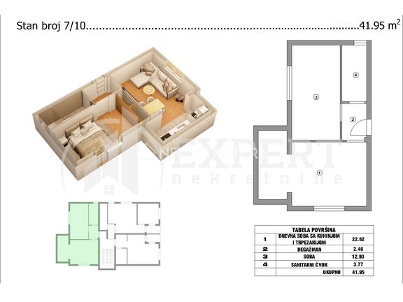 Novogradnja 42m2 Branko Bjegović