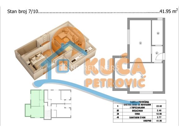 Novogradnja 42m2 Branko Bjegović