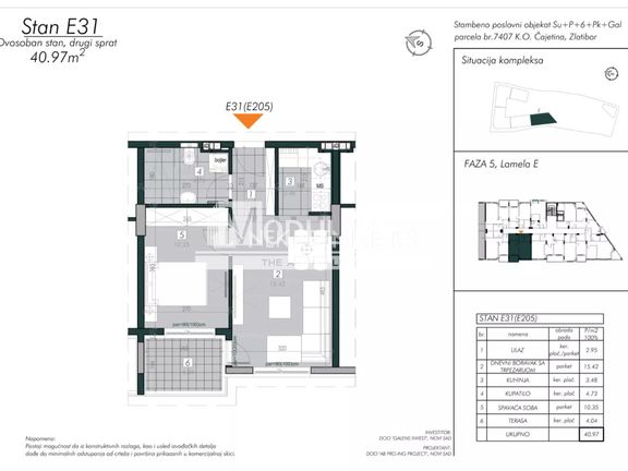 Prodaja, stan dvosoban, Čajetina Čajetina