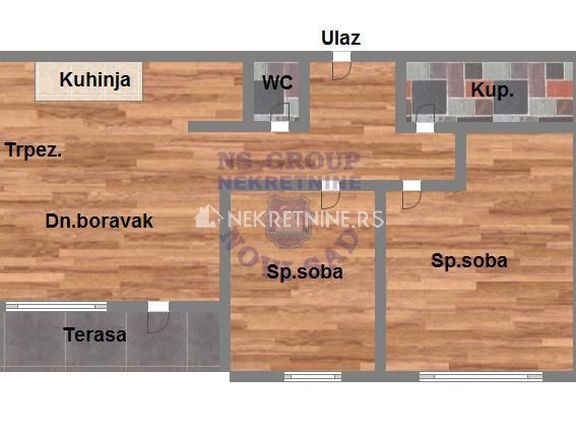 Bulevar patrijarha Pavla, 3.0 trosoban, 58 m²