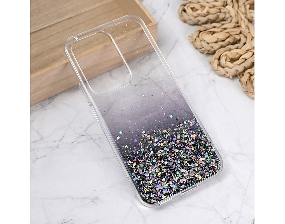 Silikonska futrola Glitter - Huawei Honor 200 Lite crna
