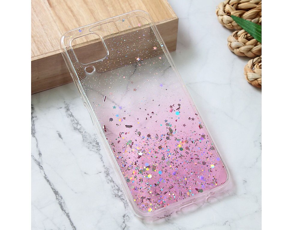 Silikonska futrola Glitter - Huawei P40 Lite roze