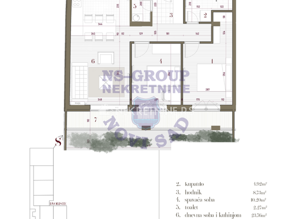 Dvosoban stan od 72m2, Telep