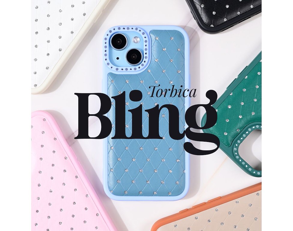 Futrola Bling - iPhone 16 Plus 6.7 bela