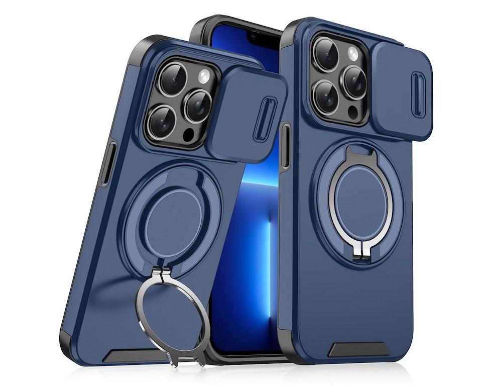 Futrola CamShield Ring stand - iPhone 13 Pro plava