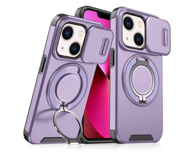 Futrola CamShield Ring stand - iPhone 14 ljubicasta