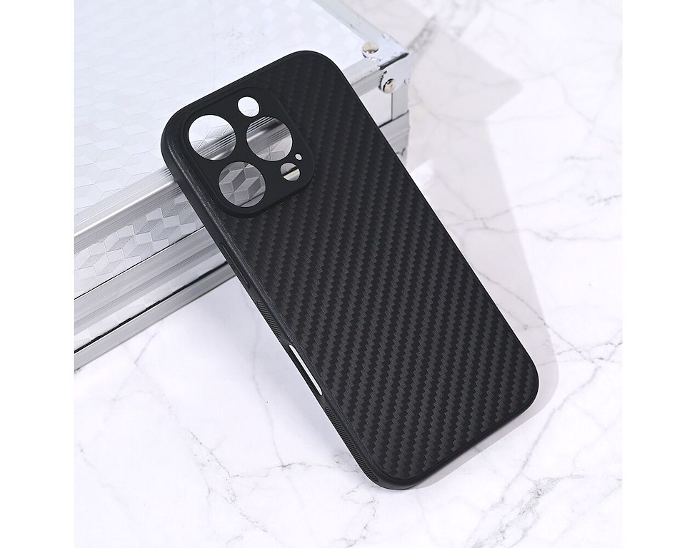 Futrola Carbon fiber - iPhone 16 Pro crna