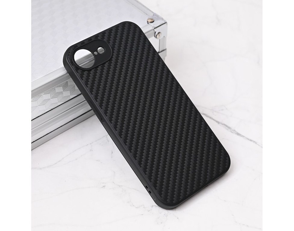 Futrola Carbon fiber - iPhone 16e crna