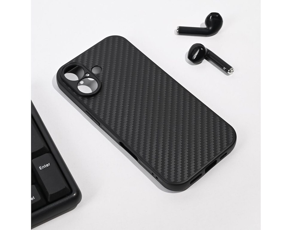 Futrola Carbon fiber - iPhone 17 crna