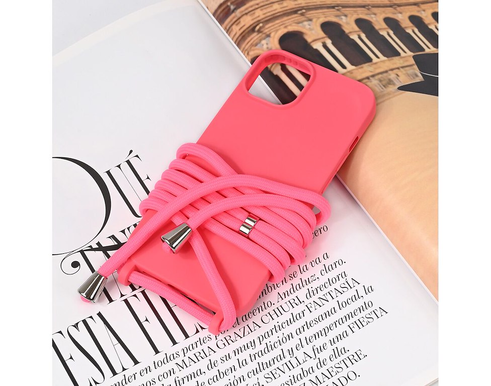 Futrola Crossbody - iPhone 15 pink