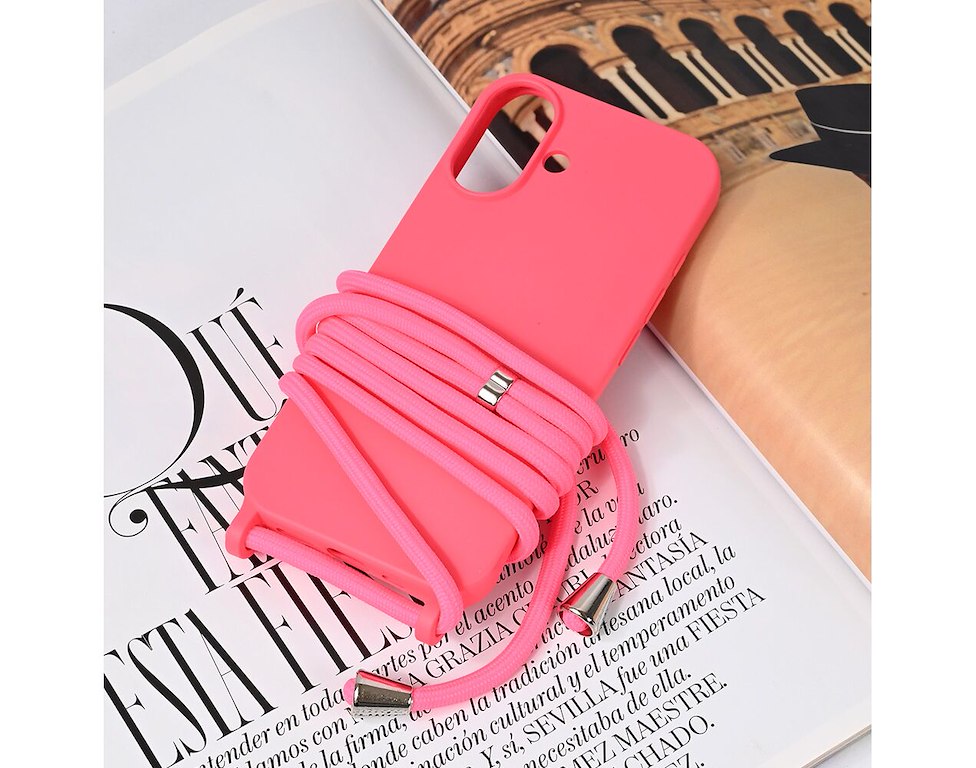 Futrola Crossbody - iPhone 16 6.1 pink
