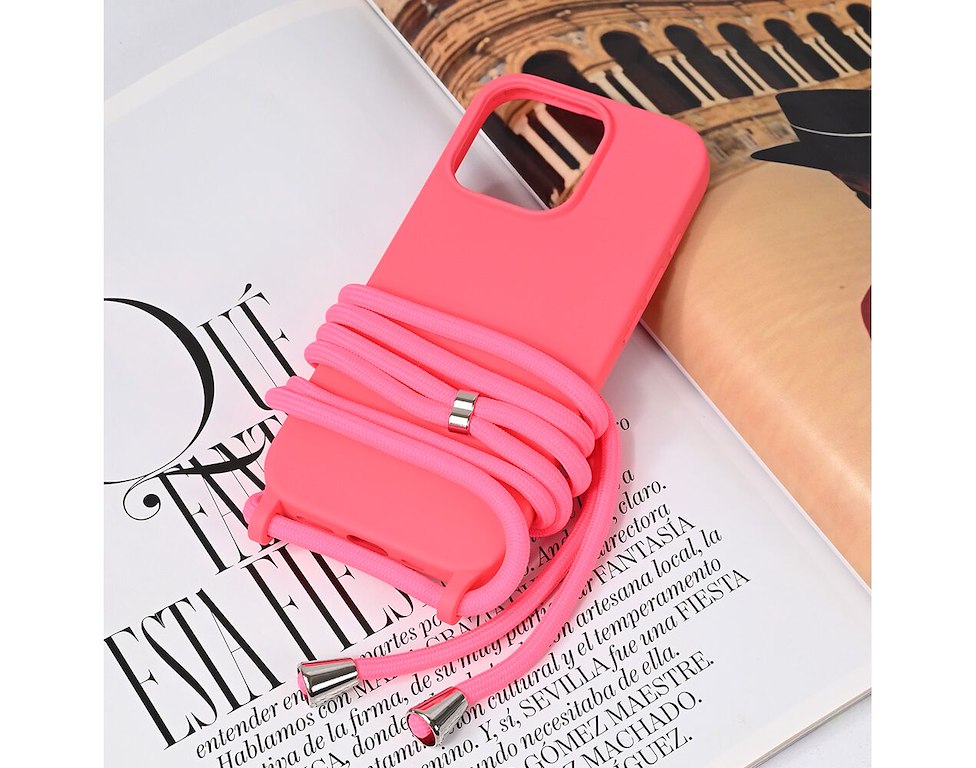 Futrola Crossbody - iPhone 16 Pro pink