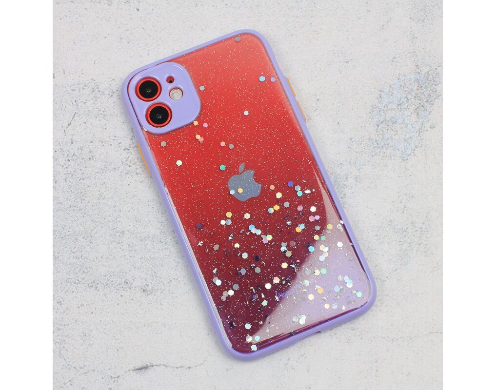 Futrola Frame Glitter - iPhone 11 6.1 ljubicasta