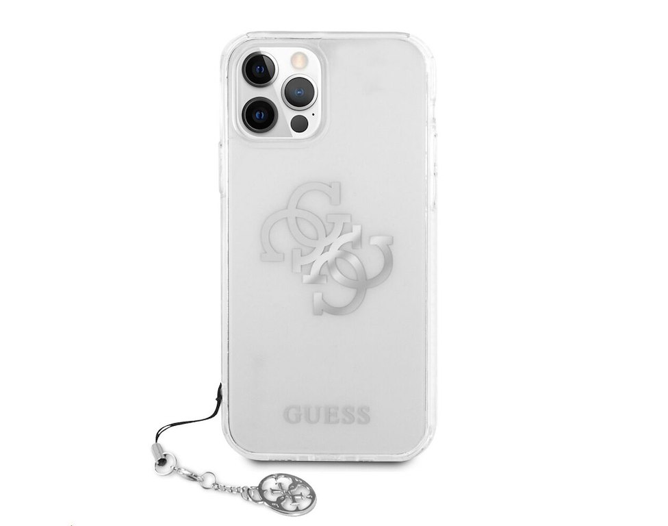 Futrola Guess Hc PC 4G Metal Charm - iPhone 12 Pro Max 6.7 srebrna (GUHCP12LKS4GSI)