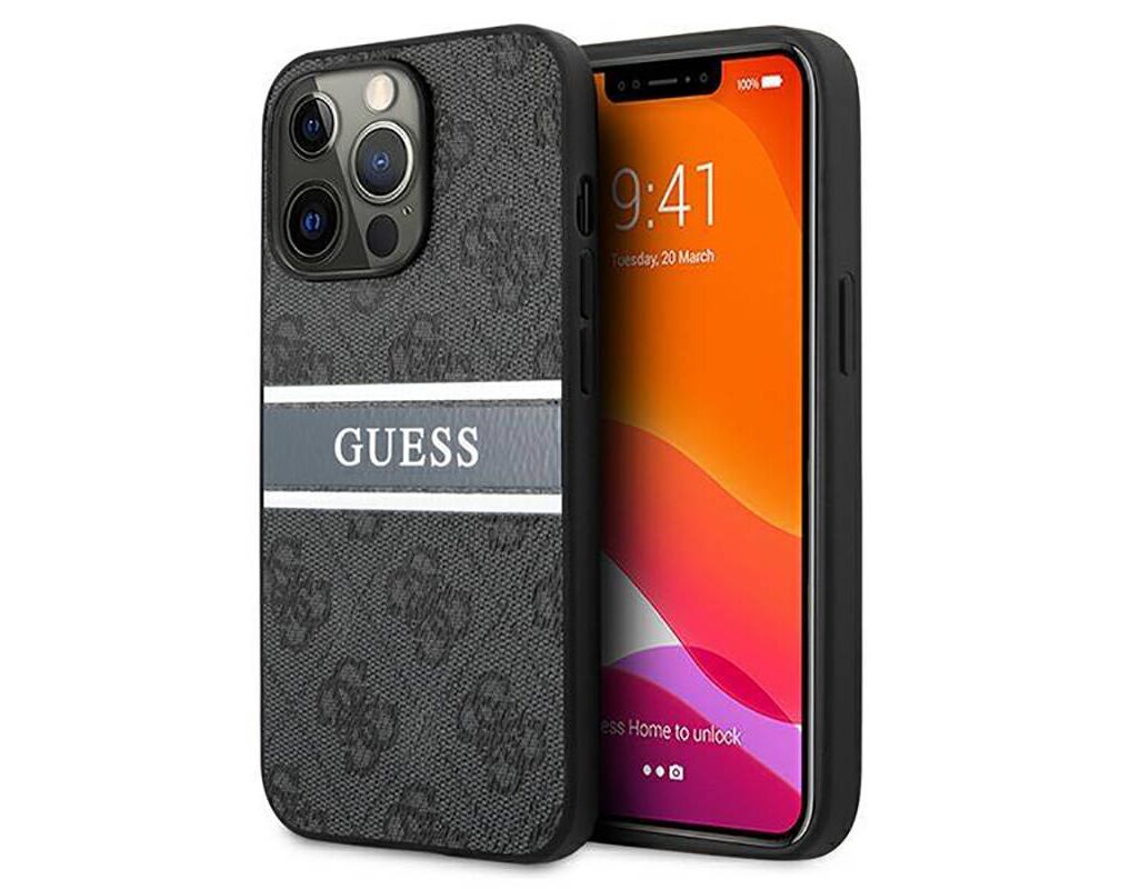 Futrola Guess Stripe - iPhone 13 Pro Max 6.7 siva (GUHCP13X4GDGR)