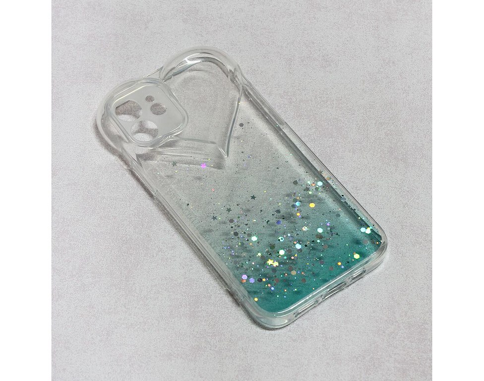 Futrola Heart Glitter - iPhone 12 6.1 mint