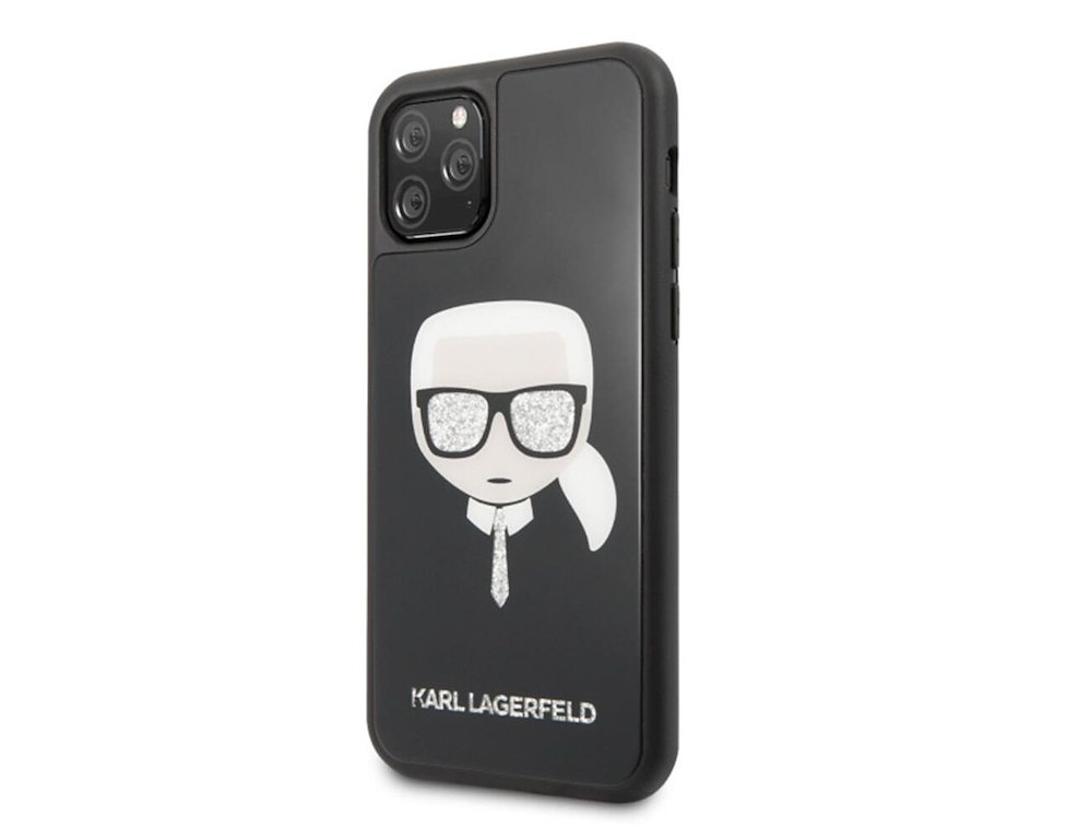 Futrola Karl Lagerfeld Double Layers Glitter - iPhone 11 Pro Max 6.5 crna ( KLHCN65DLHBK)