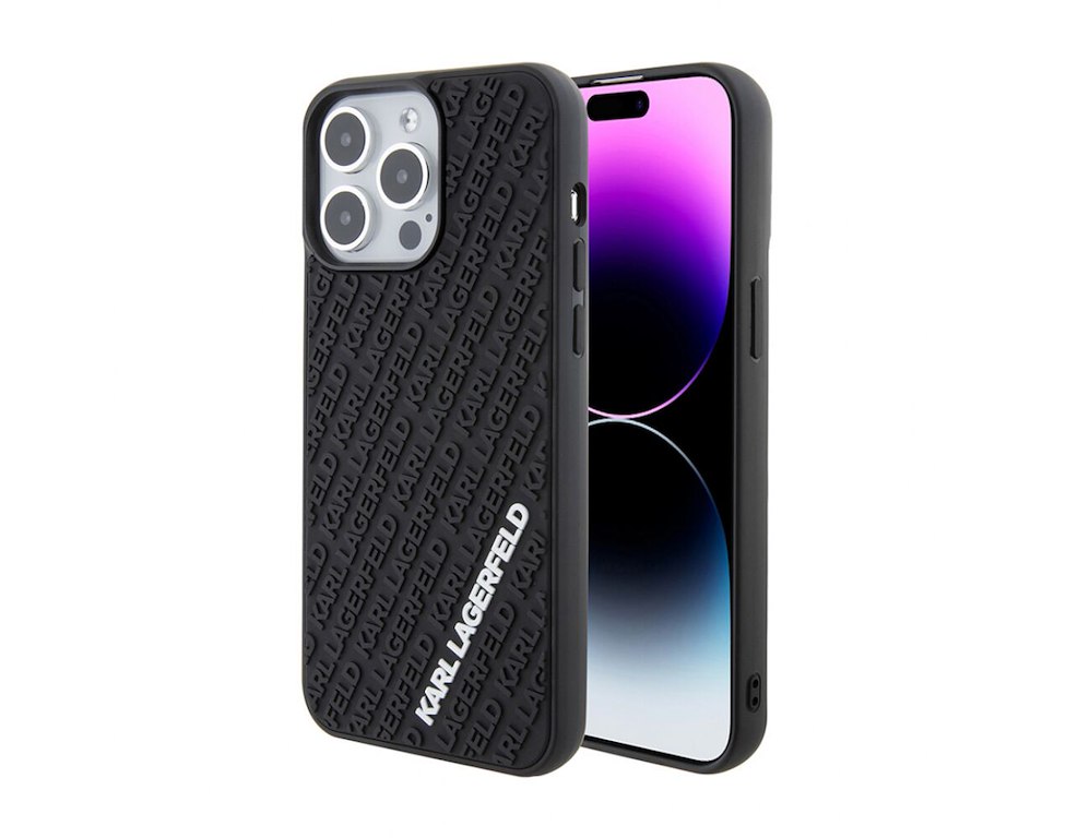 Futrola Karl Lagerfeld Hc 3D Multi Logo - iPhone 15 Pro 6.1 crna (KLHCP15L3DMKRLK)