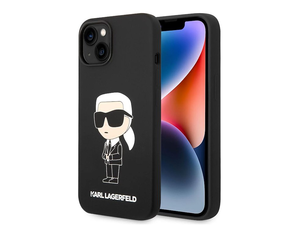 Futrola Karl Lagerfeld Hc Silicone NFT Ikonik - iPhone 15 Plus crna (KLHCP15MSNIKBCK)