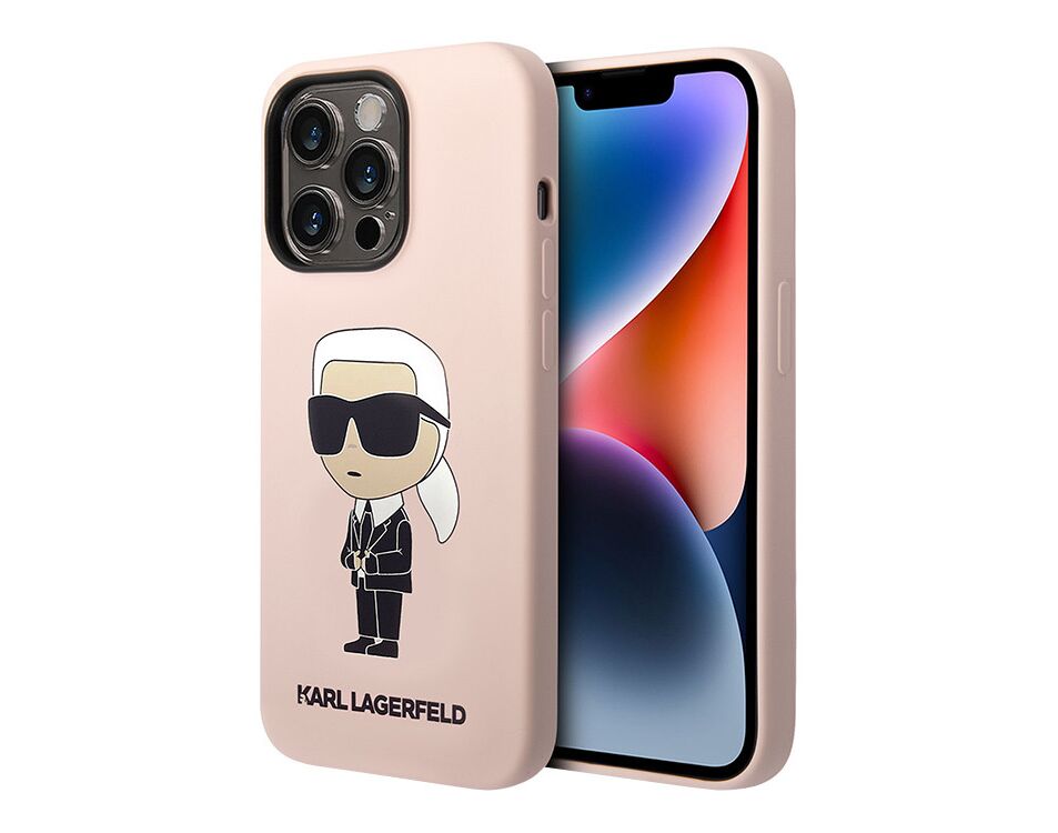 Futrola Karl Lagerfeld Hc Silicone NFT Ikonik - iPhone 15 Pro 6.1 roze (KLHCP15LSNIKBCP)