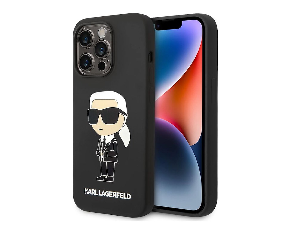 Futrola Karl Lagerfeld Hc Silicone NFT Ikonik - iPhone 15 Pro Max 6.7 crna (KLHCP15XSNIKBCK)