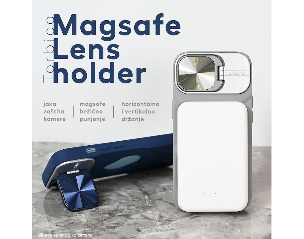 Futrola Magsafe Lens holder - iPhone 15 Pro Max 6.7 crna