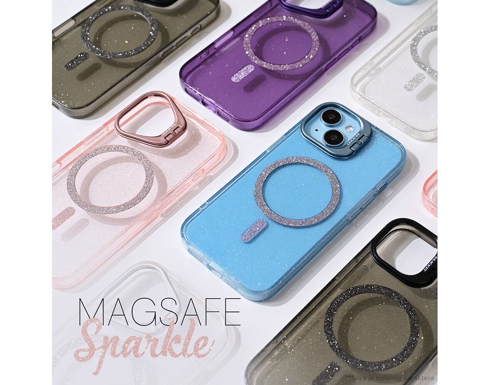 Futrola Magsafe Sparkle - iPhone 15 6.1 ljubicasta