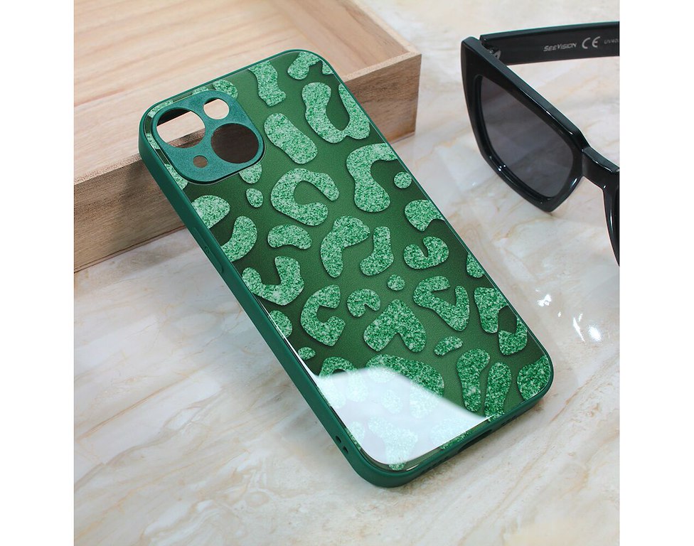 Futrola Shiny glass - iPhone 14 zelena