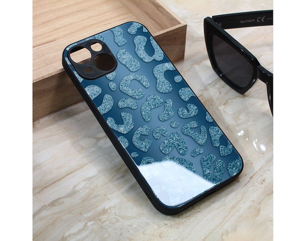 Futrola Shiny glass - iPhone 15 plava