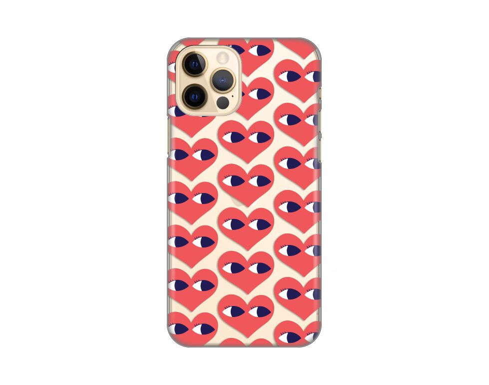 Silikonska futrola PRINT Skin - iPhone 12/12 Pro 6.1 Eye Heart Pattern