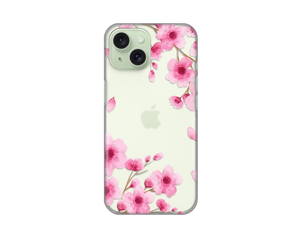 Silikonska futrola PRINT Skin - iPhone 15 Rose flowers