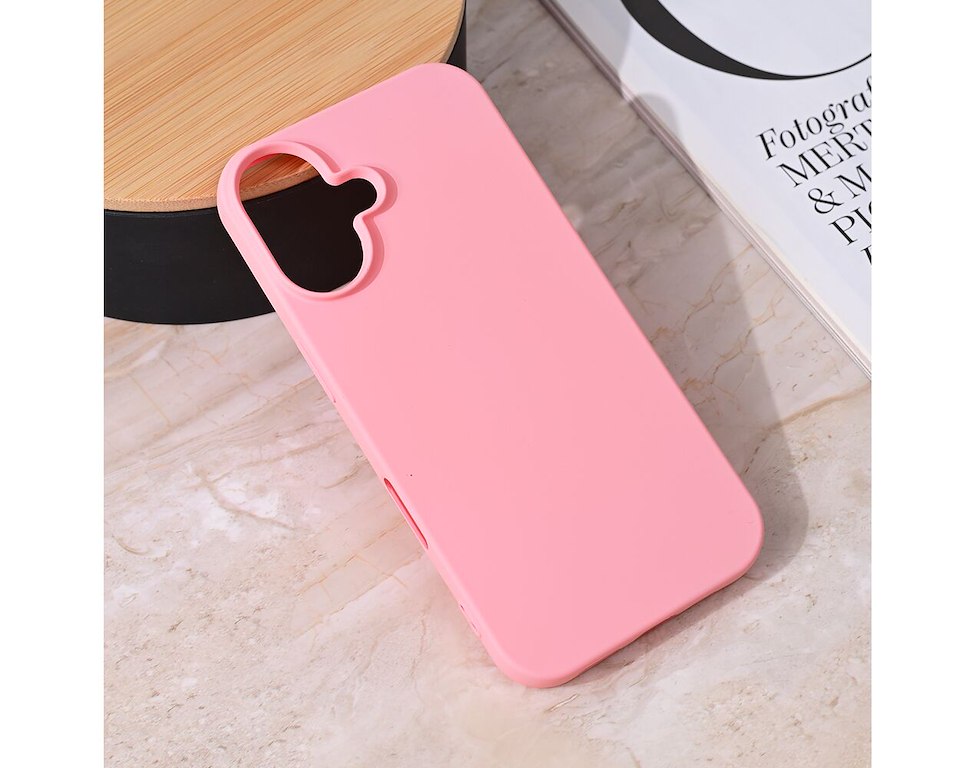 Silikonska futrola Teracell Giulietta - iPhone 16 6.1 mat roze