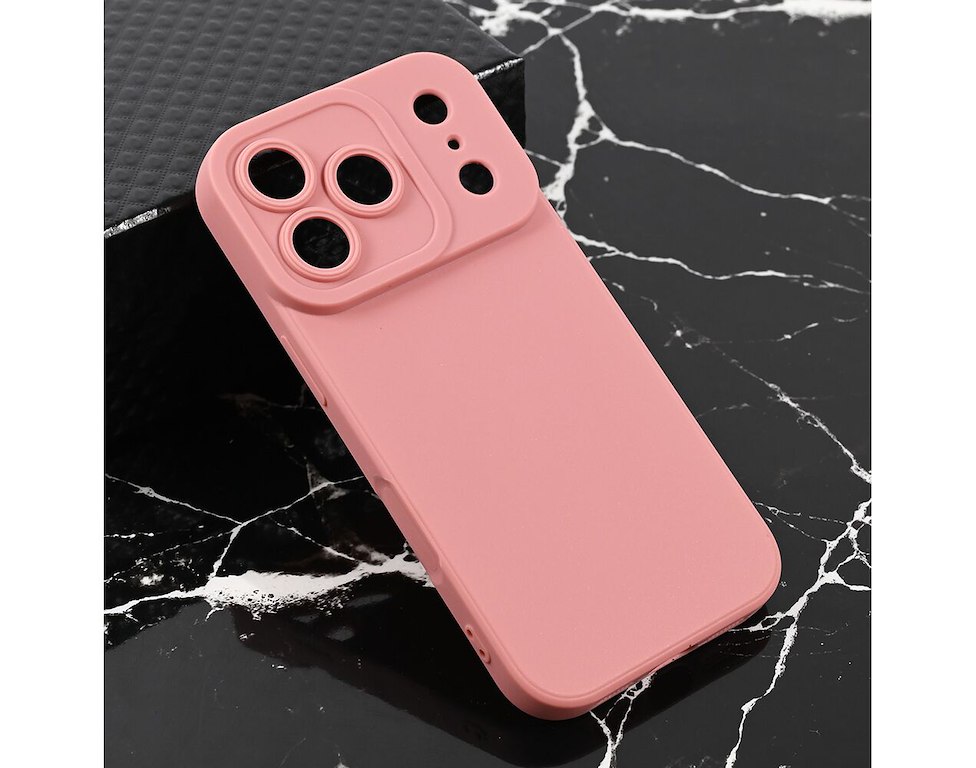 Silikonska futrola Teracell Giulietta - iPhone 17 Pro mat tamno roze