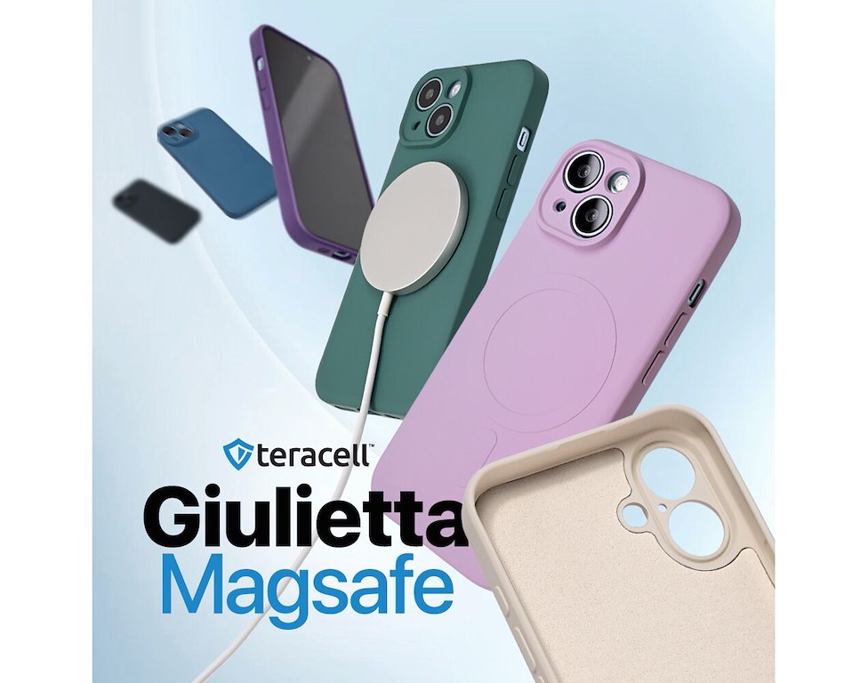 Silikonska futrola Teracell Giulietta Magsafe - iPhone 16 Plus 6.7 bela