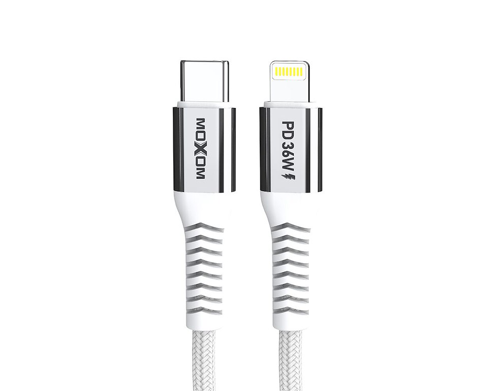 USB data kabl Moxom MX-CB236 PD 36W Type-C na lightning 1m beli (MS)