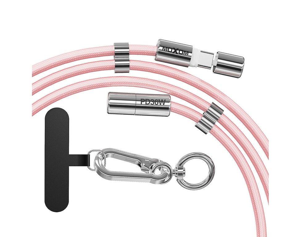 USB data kabl Moxom MX-CB313 Type-C to Lightning strap pink (MS)